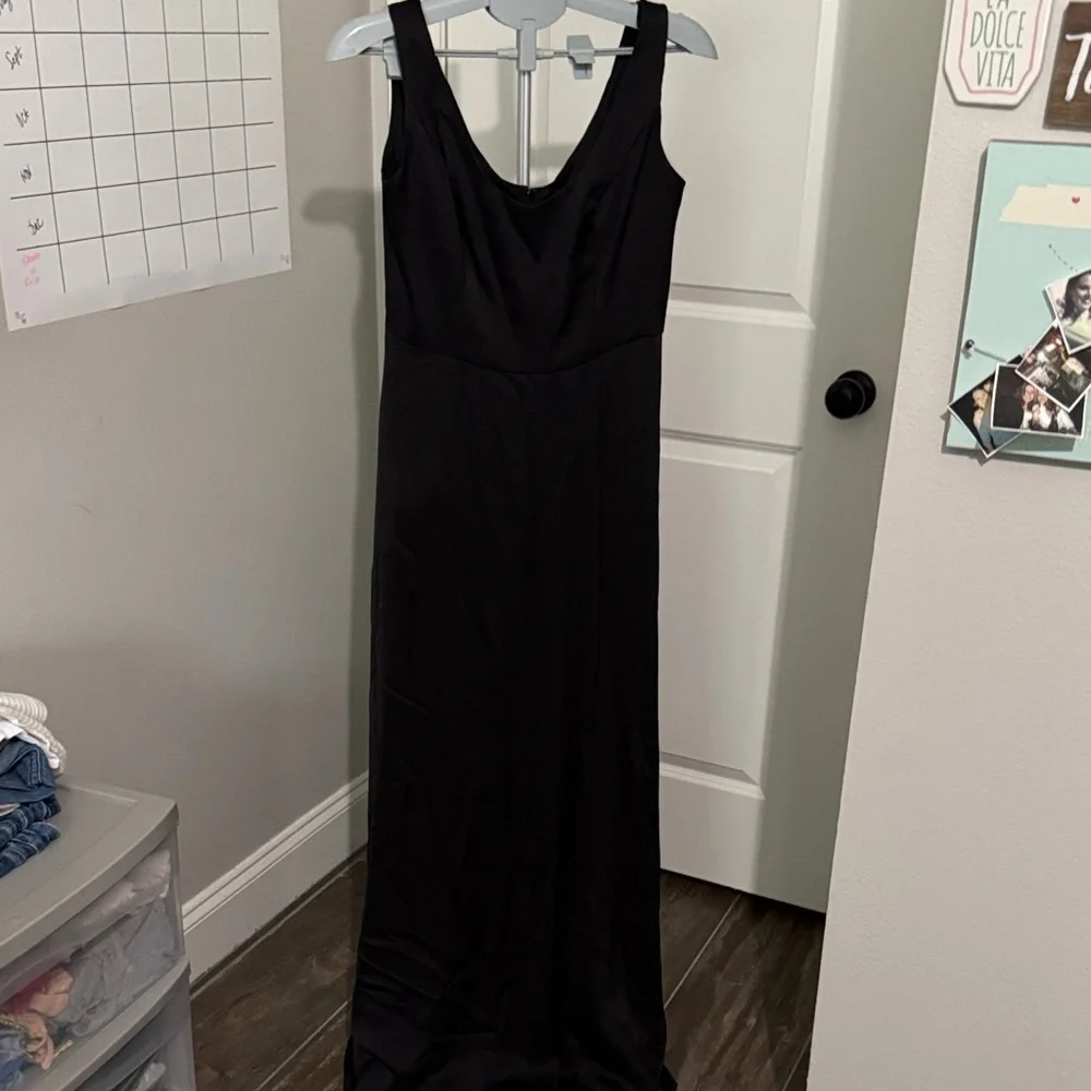 David's Bridal | Dresses | Davids Bridal Classic Black Maxi Dress With ...